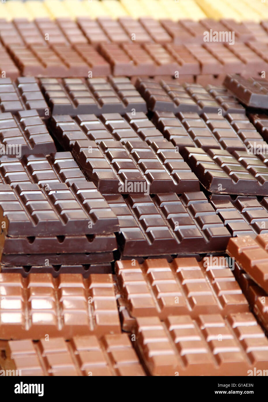 Assortment stack dark milk hi-res stock photography and images - Alamy