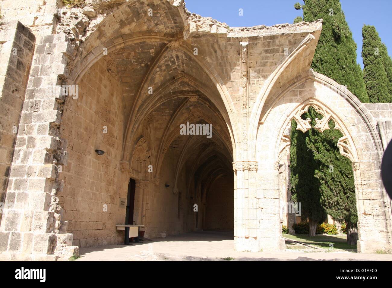 Ruins of beautiful Bellapais monastery, Northern Cyprus Stock Photo - Alamy