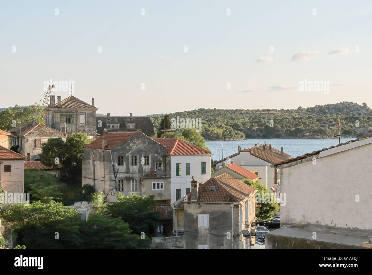 Lovely picturesque panorama of downtown in Split, Croatia Stock Photo ...