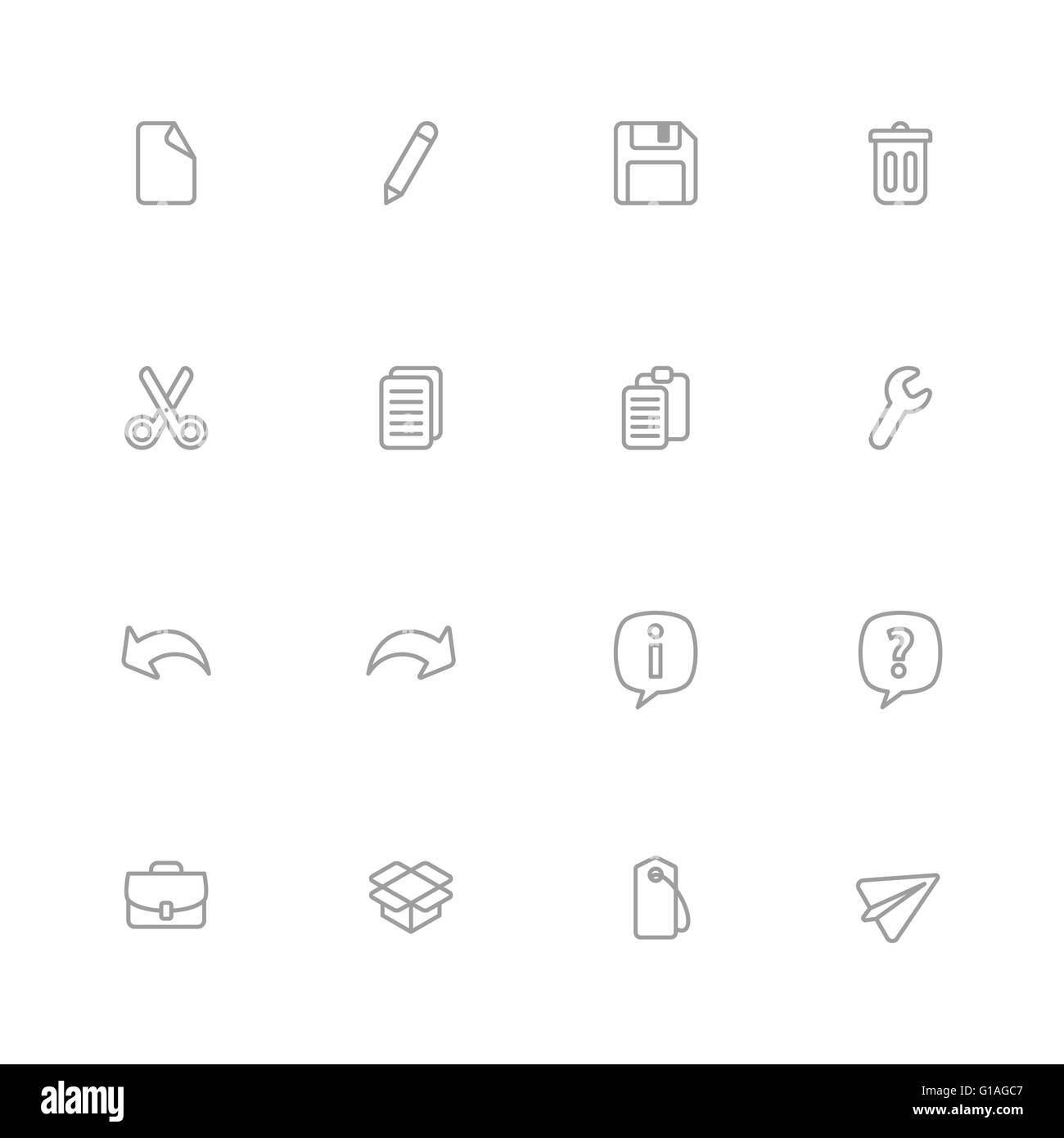 [JPEG] gray line web icon set for web design, UI, infographic and ...