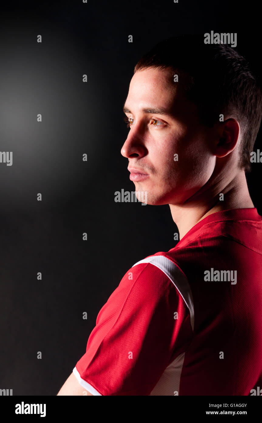 Boy soccer player back shot hi-res stock photography and images - Alamy