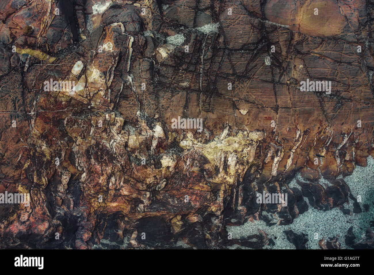 The texture of the rock breaking closeup Stock Photo - Alamy