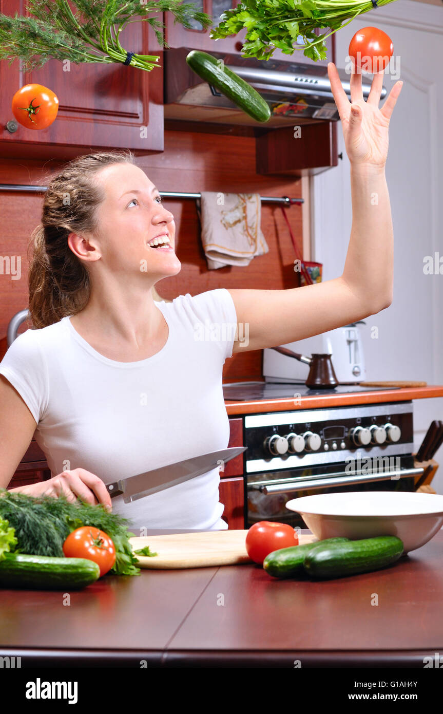 Flying vegetables hi-res stock photography and images - Alamy