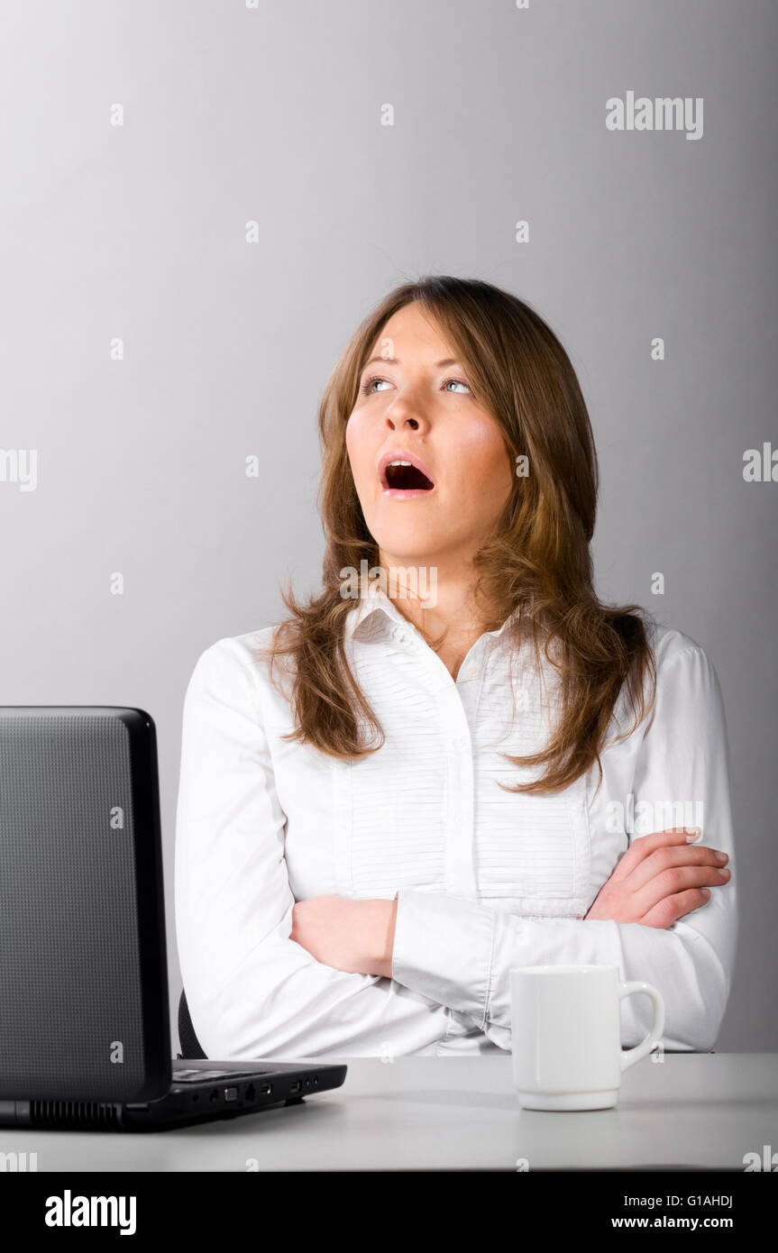 Black woman yawning open mouth hi-res stock photography and images - Alamy