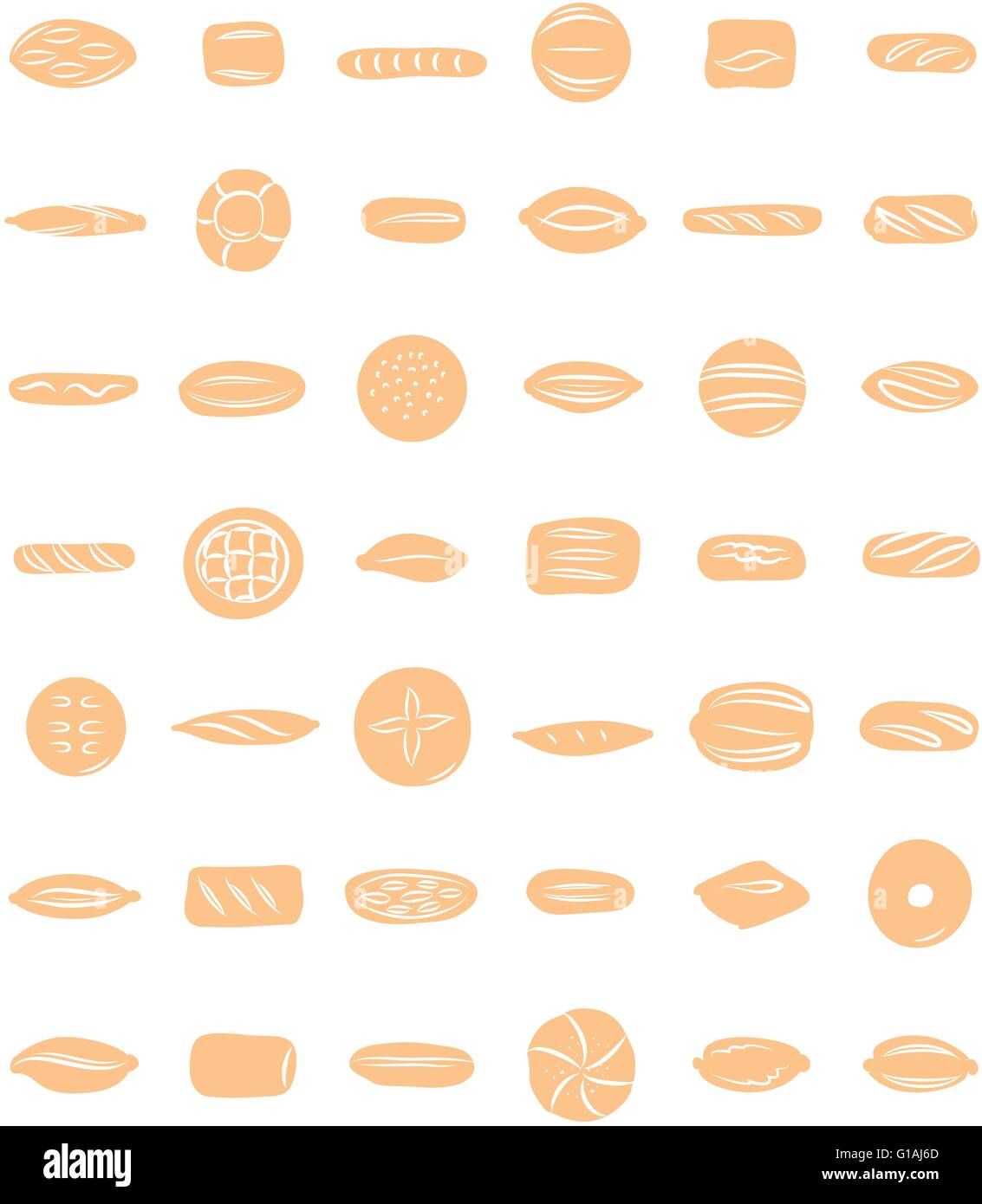 vector illustration of bread collection Stock Vector Image & Art - Alamy