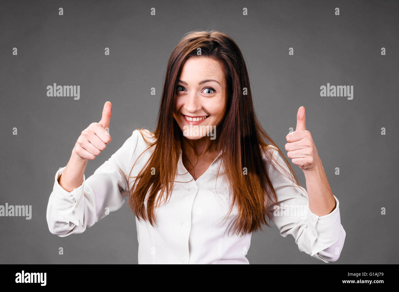 smiling business woman Stock Photo - Alamy