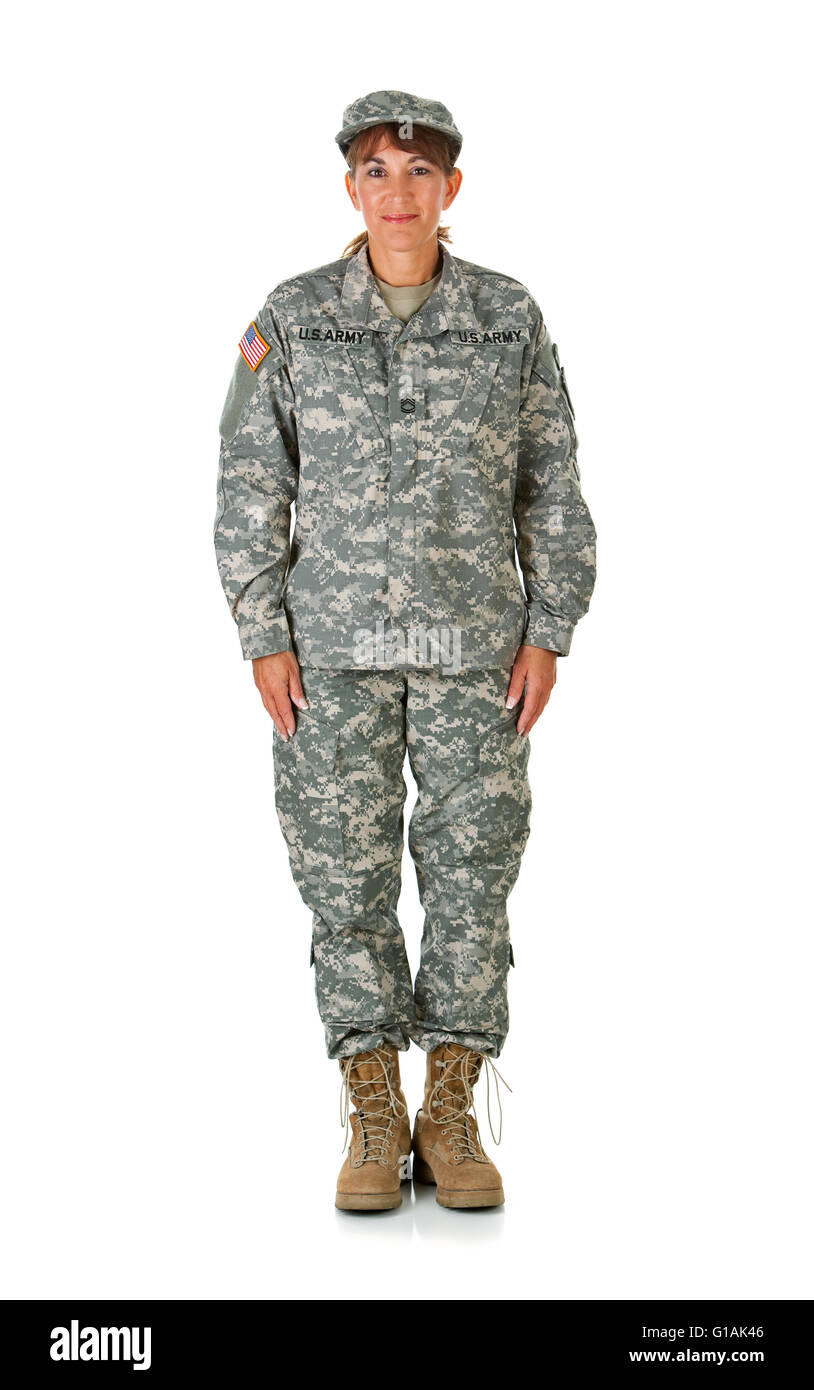 Series with a female as a solidier in an United States Army uniform ...