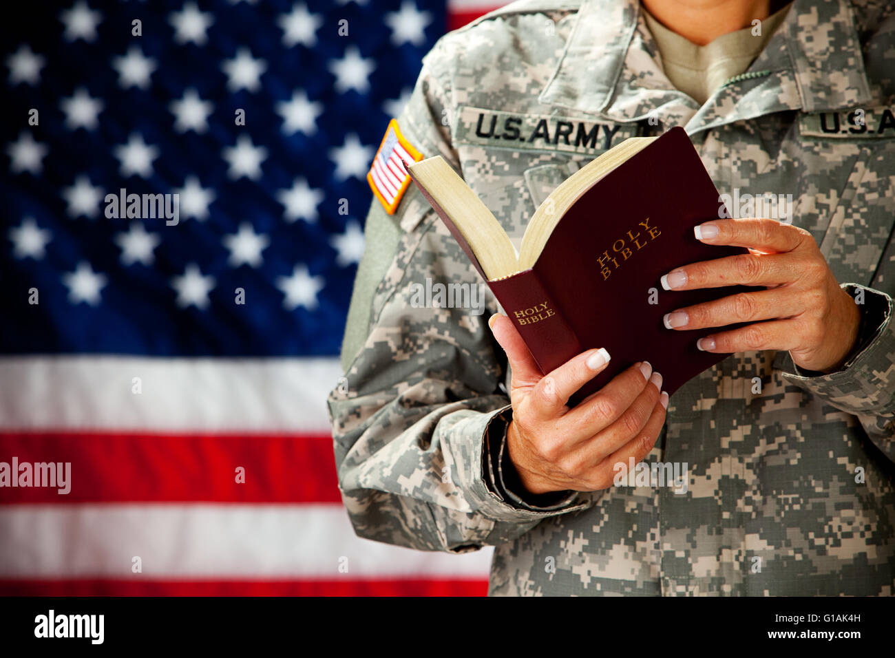 Series with a female as a solidier in an United States Army uniform ...