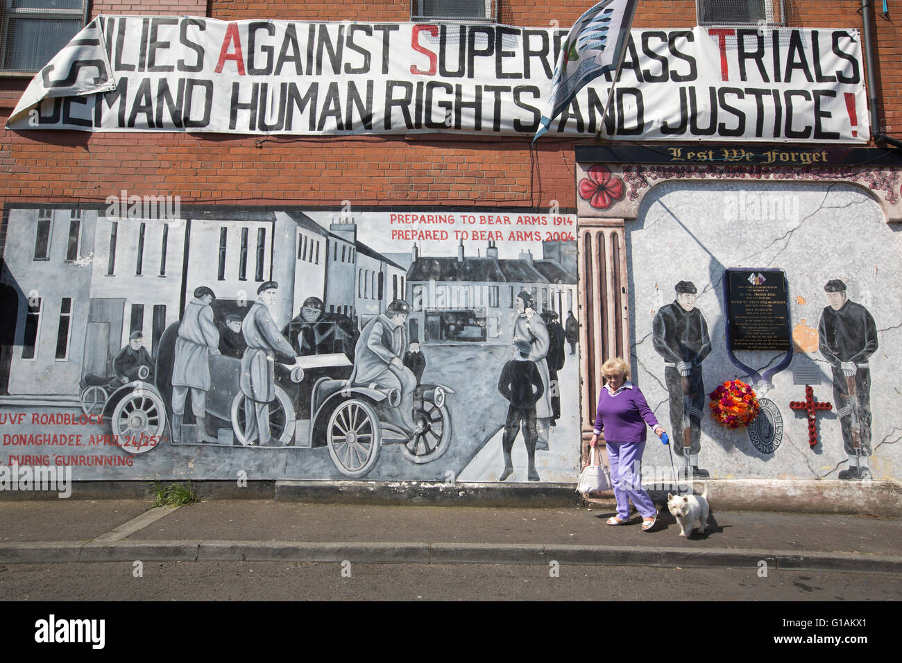 Ulster Volunteer Force mural, in the heart of the protestant community ...