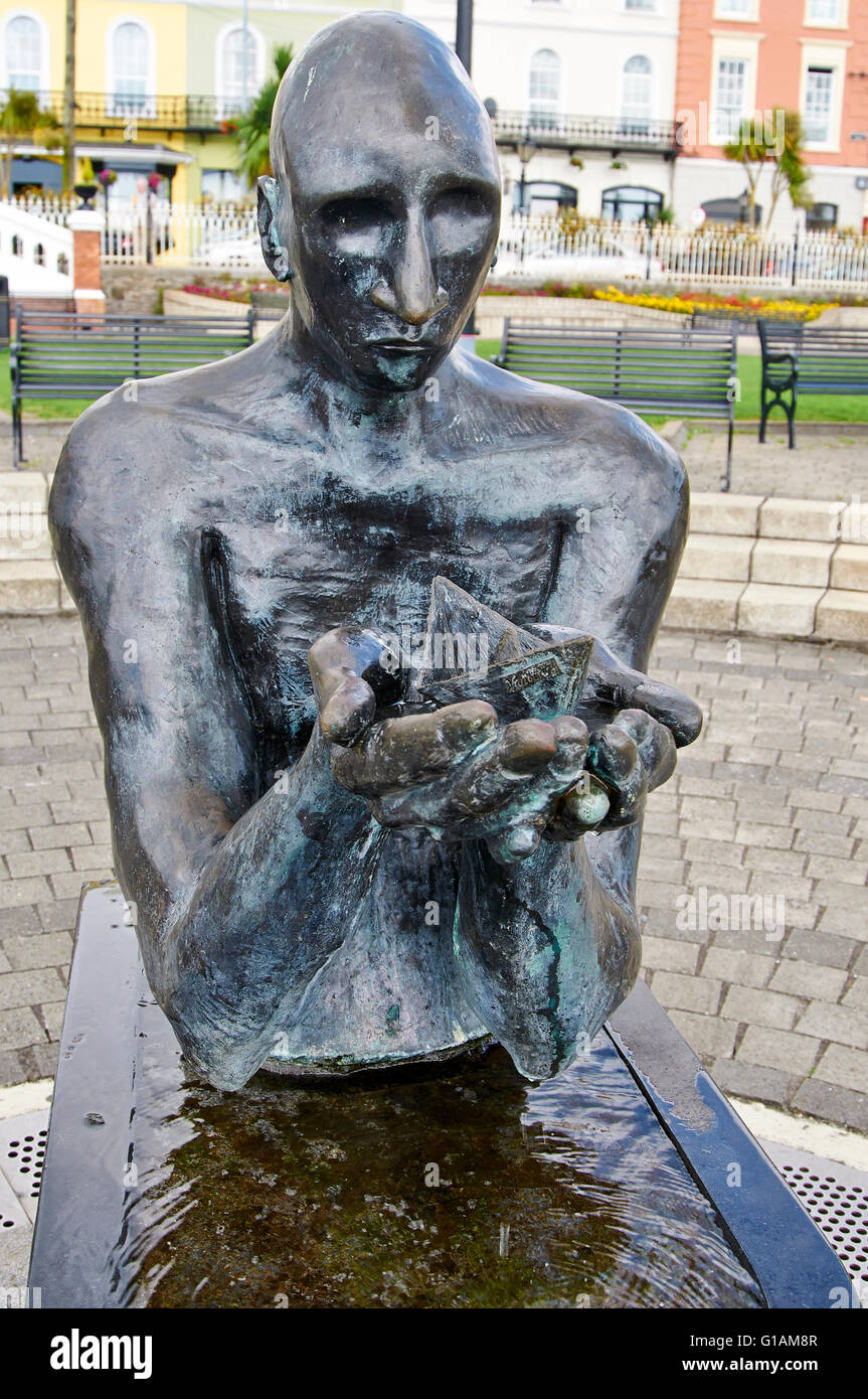 The Navigator Fountain Cobh. Sculpture depicting 'a Christ like figure ...