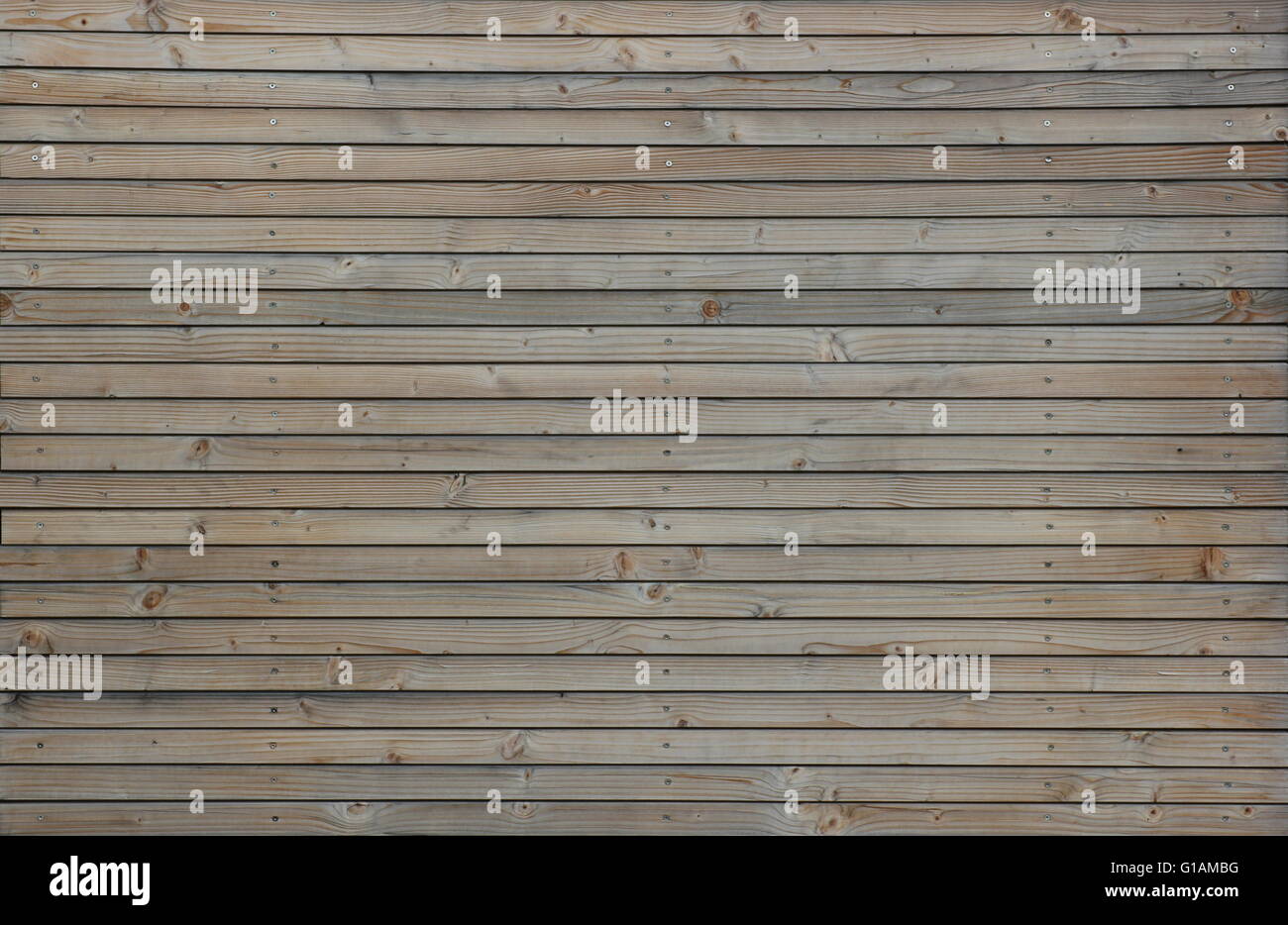 Modern wooden lath texture with screws Stock Photo - Alamy