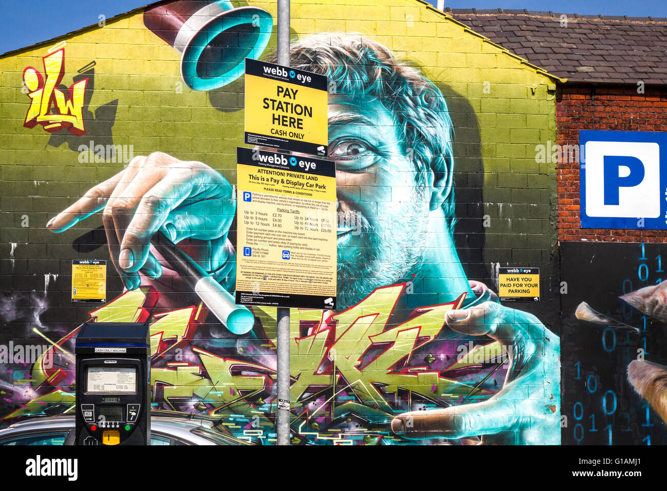 Parking Eye Car Parking, fines & regulations Art Graffiti on Cookson ...