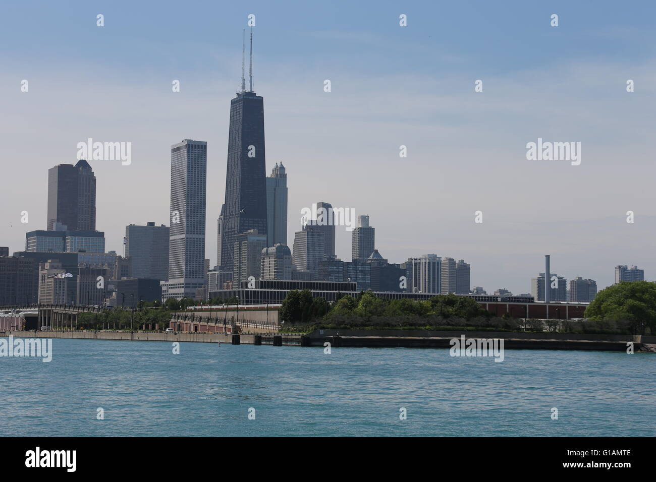 Chicago skyline in summer Stock Photo - Alamy