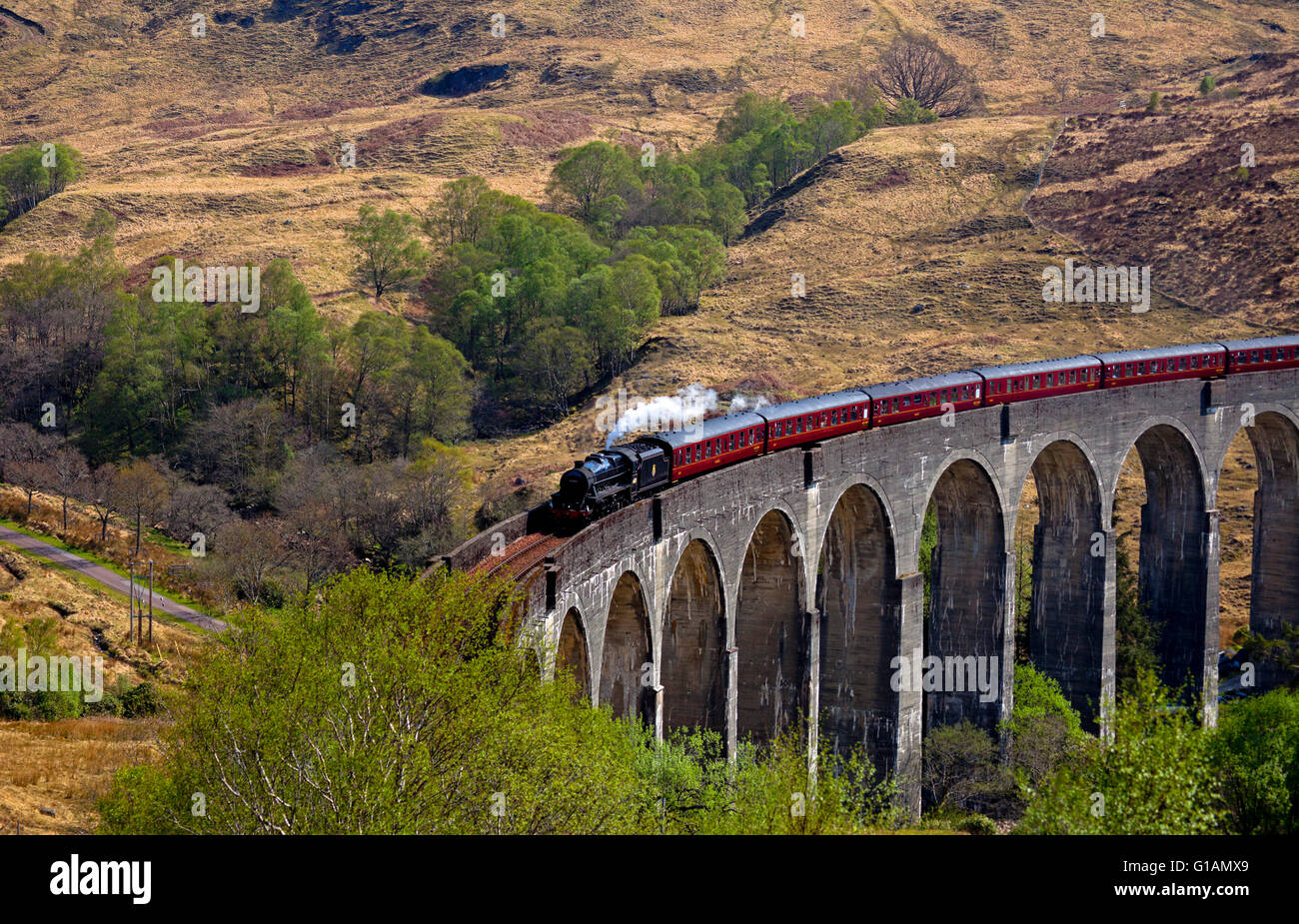 Glenfinnan railway viaduct steam hi-res stock photography and images ...