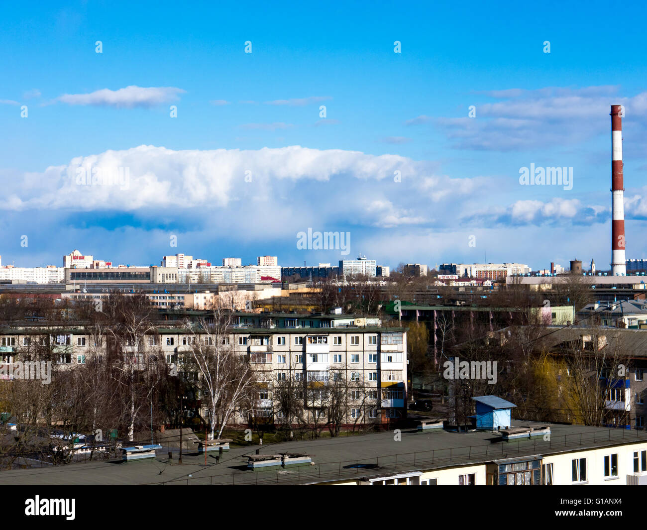 The city outdoor Factory chimneys Stock Photo - Alamy