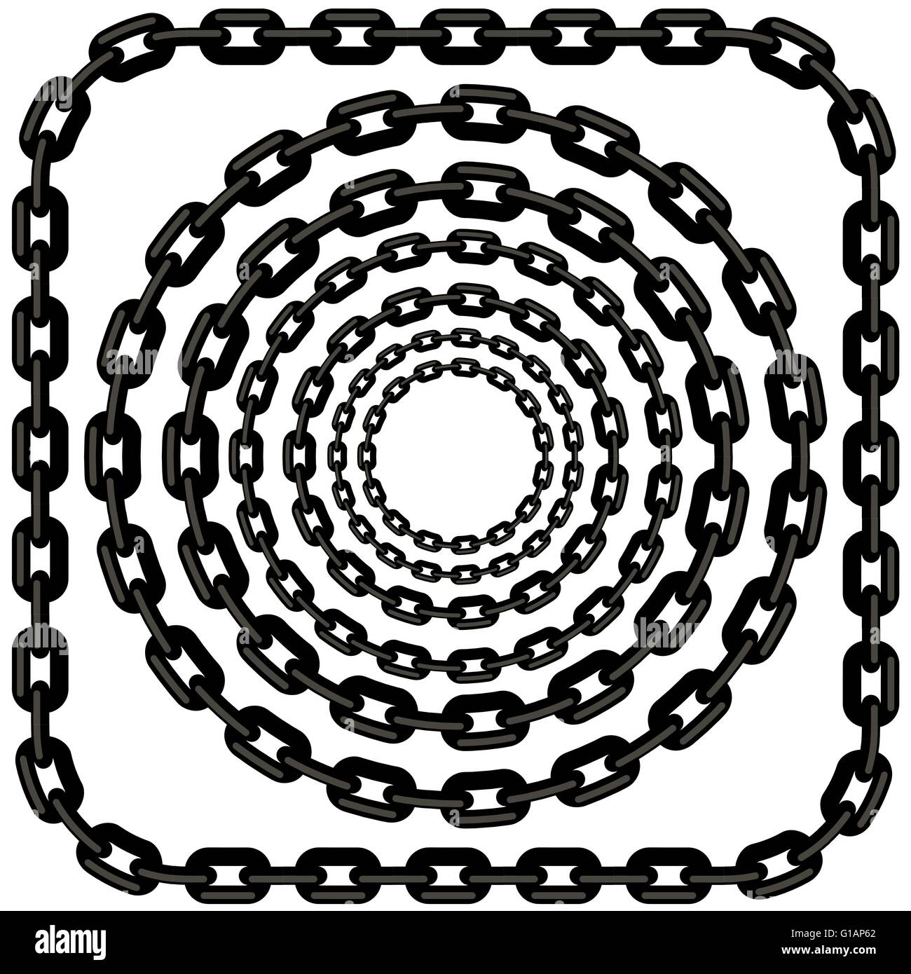 Set of Circle Chain Frames Stock Vector Image & Art - Alamy