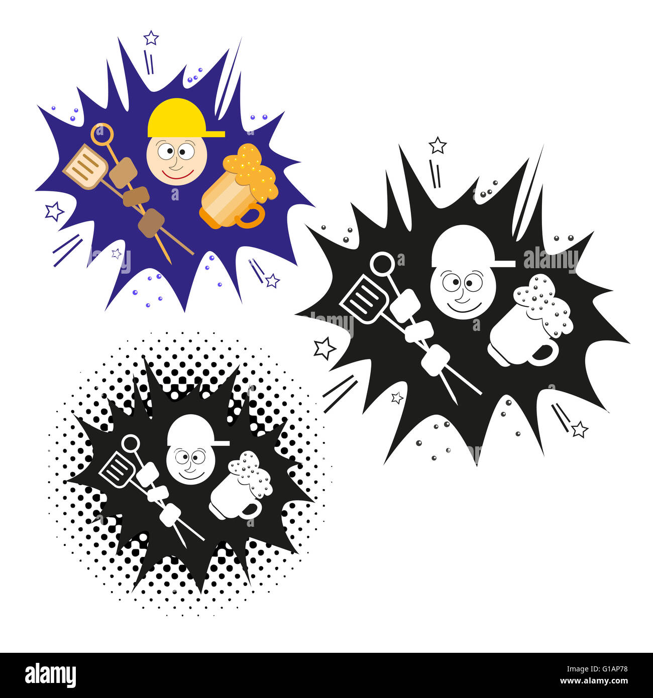 Summer garden bbq party Cut Out Stock Images & Pictures - Alamy