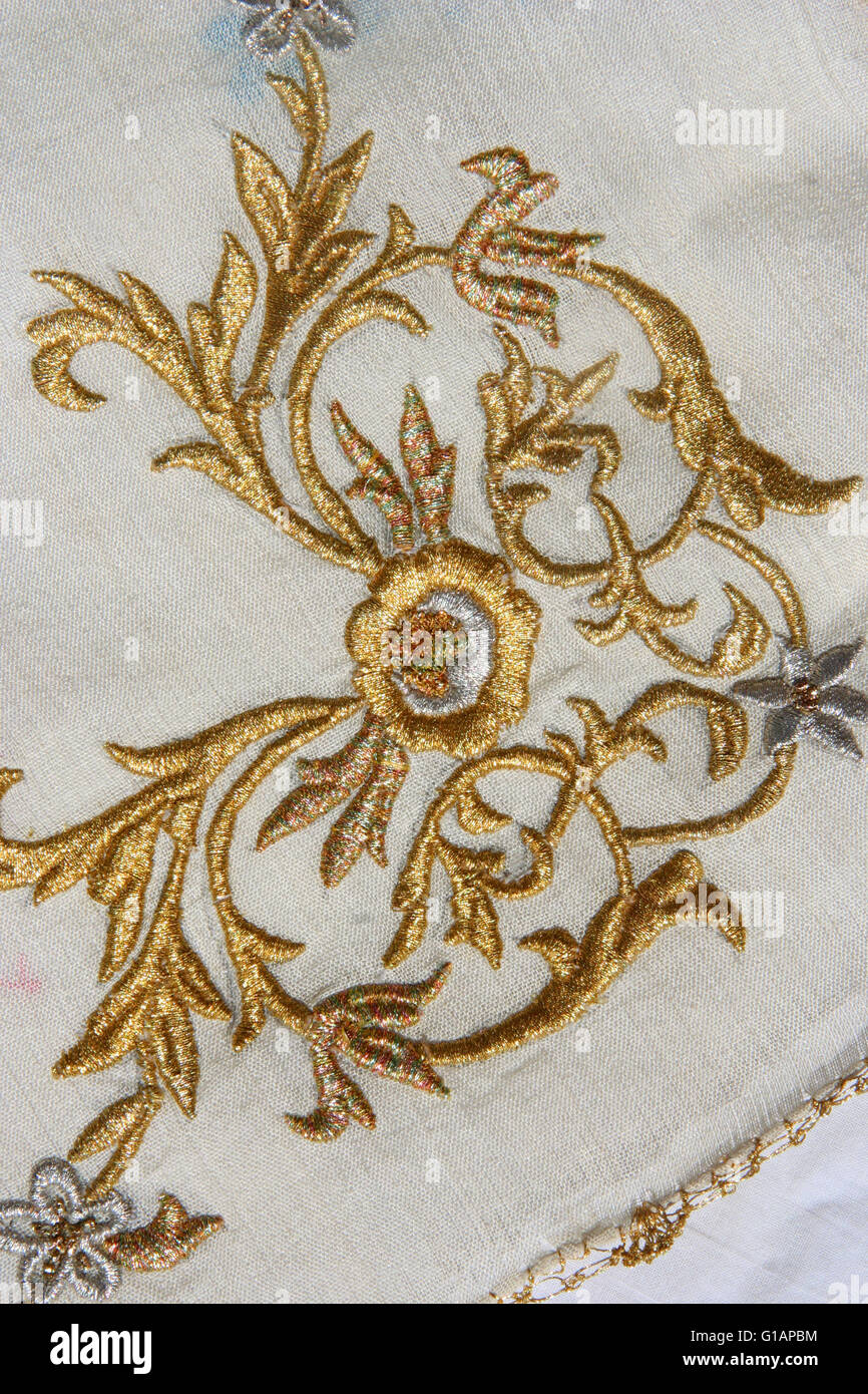 turkish embroidery pattern as background Stock Photo - Alamy