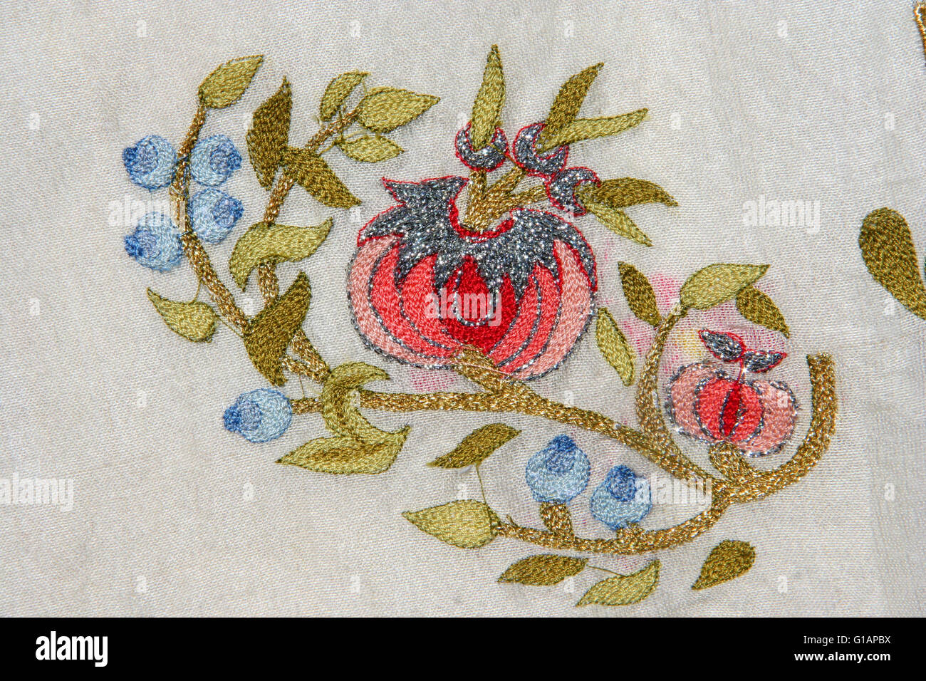 turkish embroidery pattern as background Stock Photo - Alamy