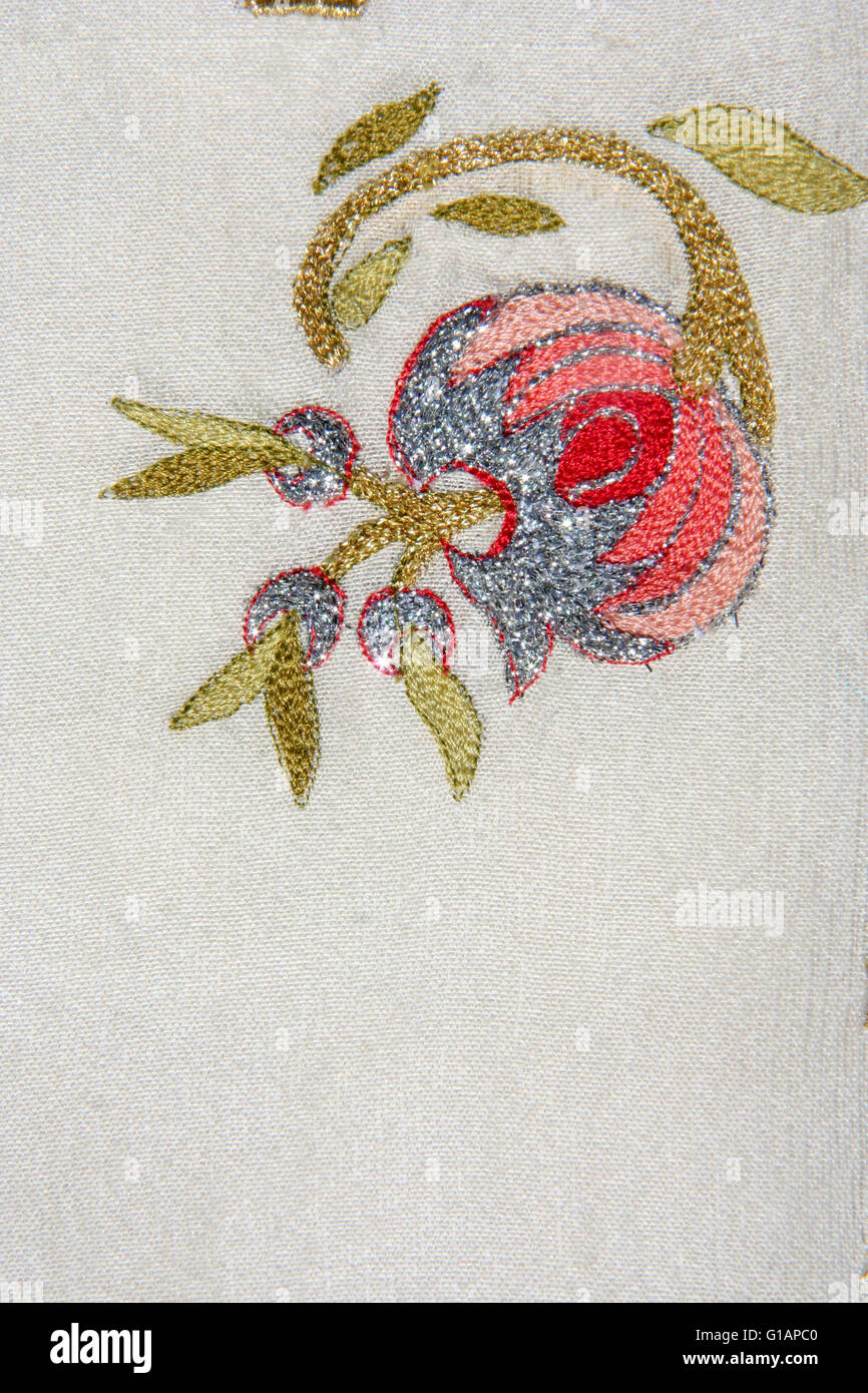 turkish embroidery pattern as background Stock Photo - Alamy