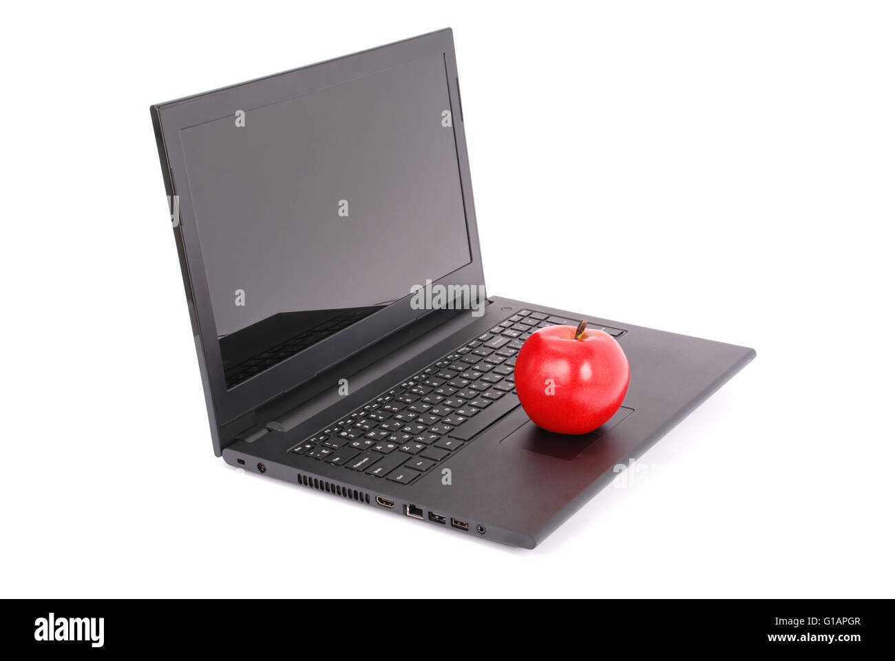 Black laptop white background with soft shadow. Clipping path Stock ...
