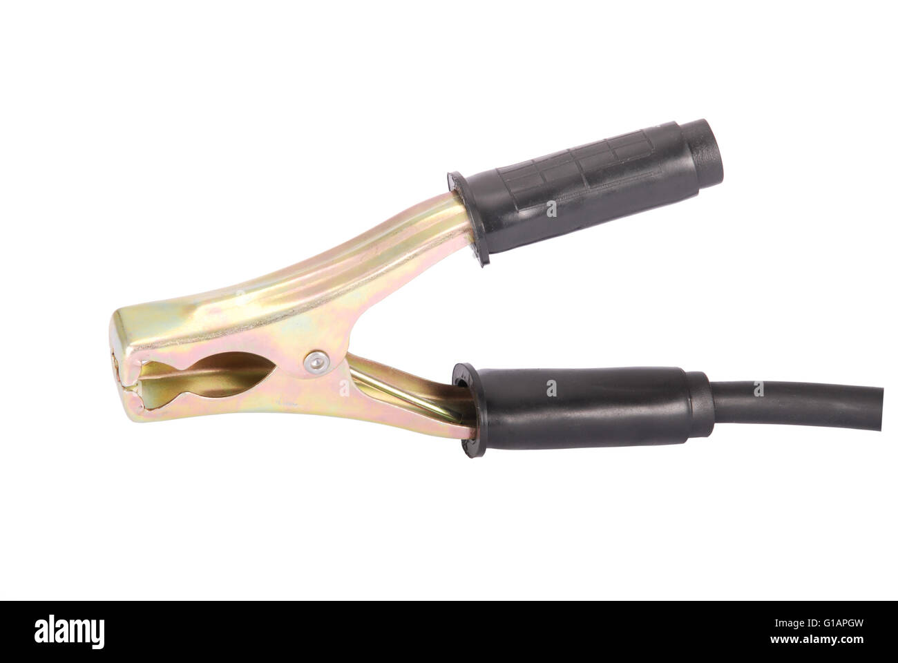 Copper clamp white background with soft shadow Stock Photo - Alamy