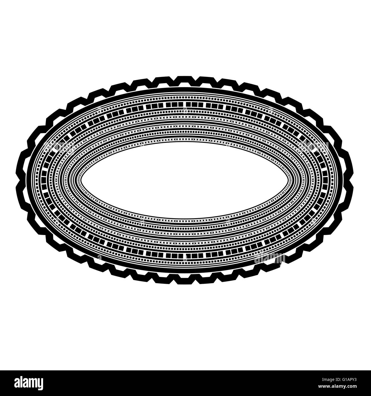 Decorative Oval Frame Isolated Stock Vector Image & Art - Alamy