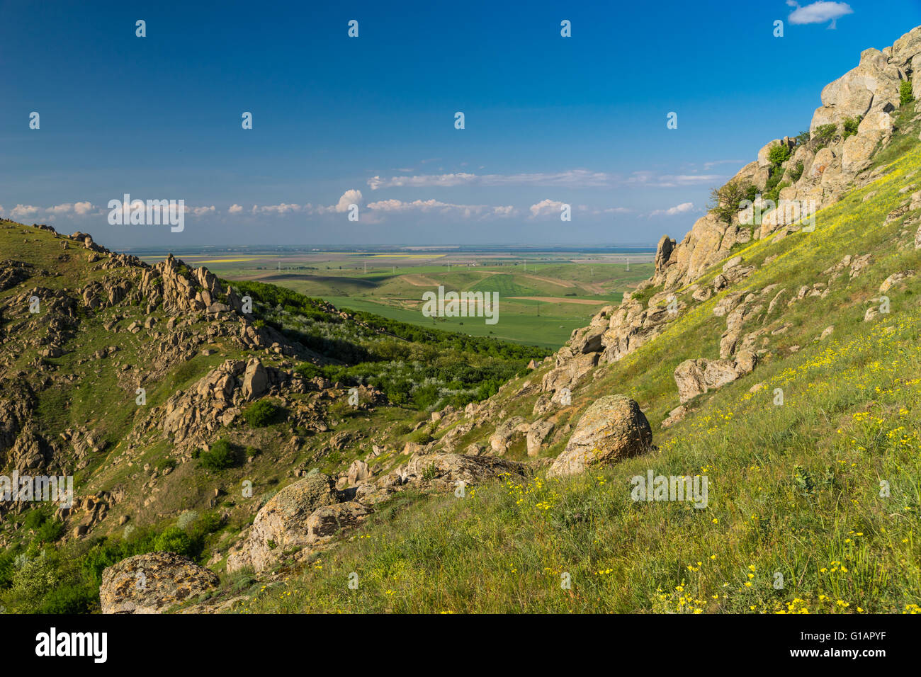 Rocky mountain area in Macin Mountains, Romania Stock Photo - Alamy