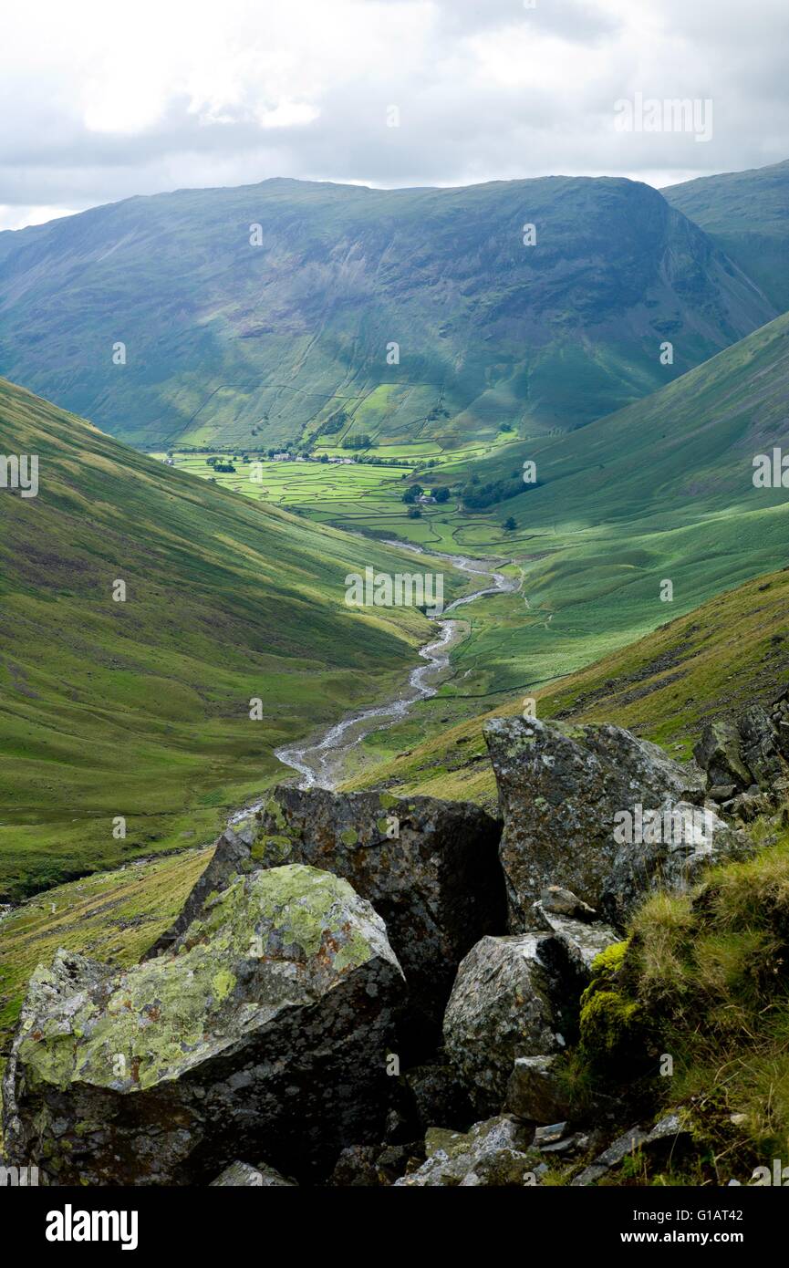 Lingmell Beck, the path to Styhead Tarn to Wasdale head , Lake District ...