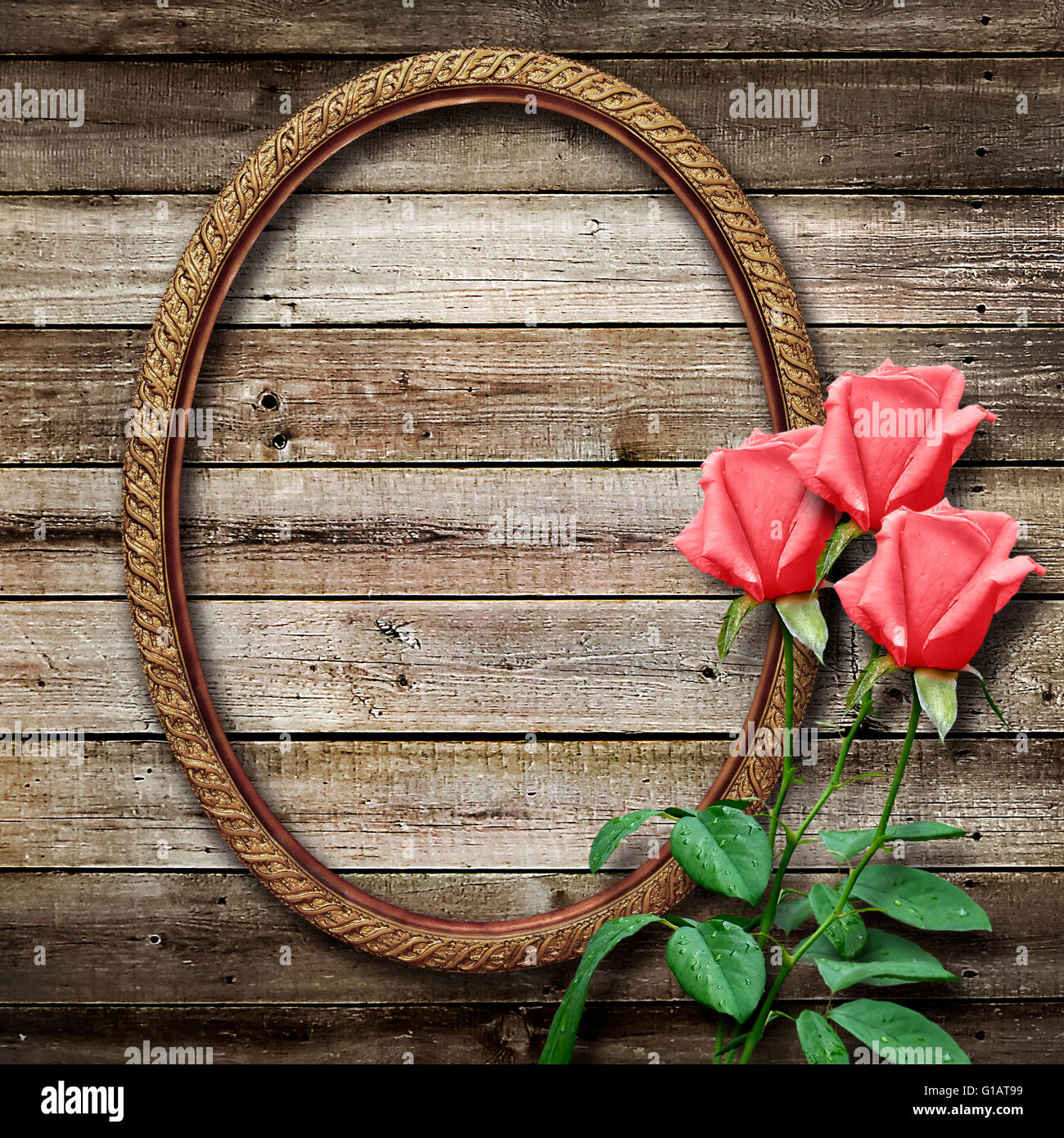 Old vintage frame for photos and a bouquet of yellow roses Stock Photo ...