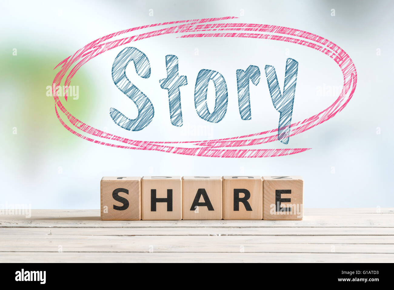 Share a story hi-res stock photography and images - Alamy