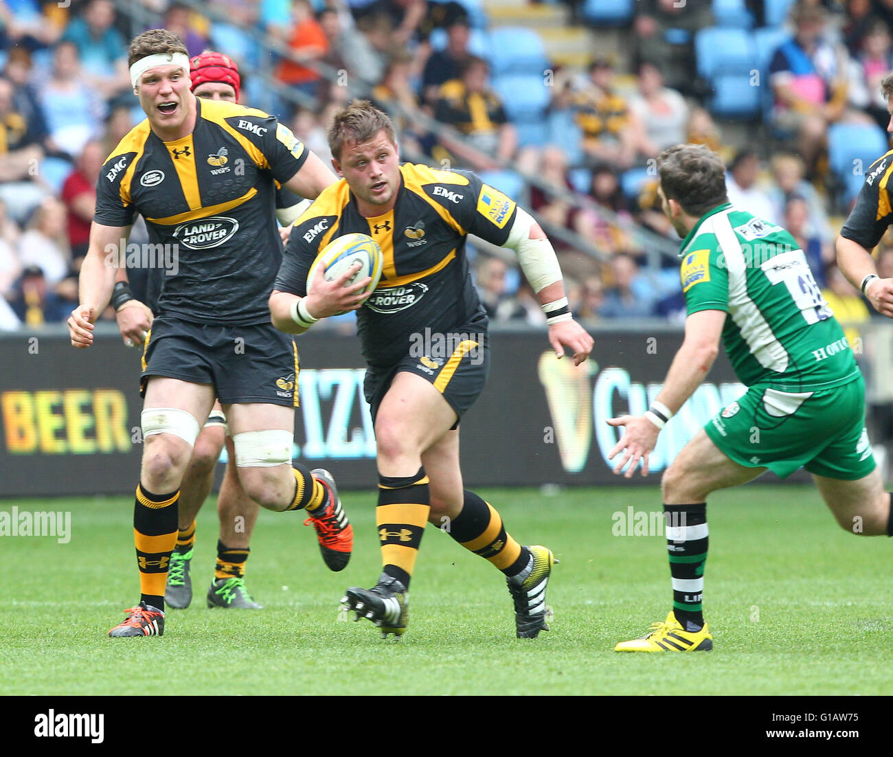 Ricoh Arena, Coventry, UK. 07th May, 2016. Aviva Premiership. Wasps ...