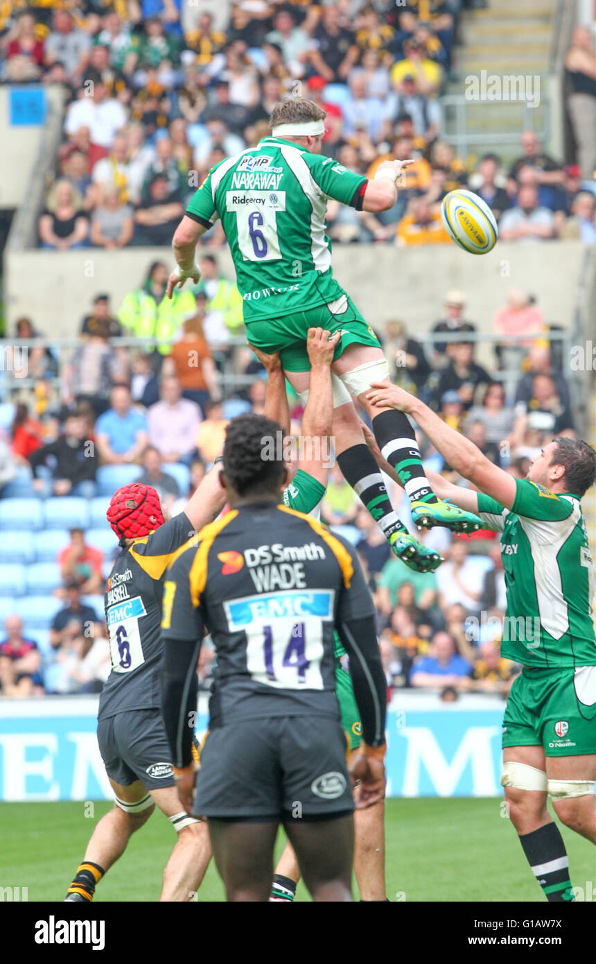 Ricoh Arena, Coventry, UK. 07th May, 2016. Aviva Premiership. Wasps ...