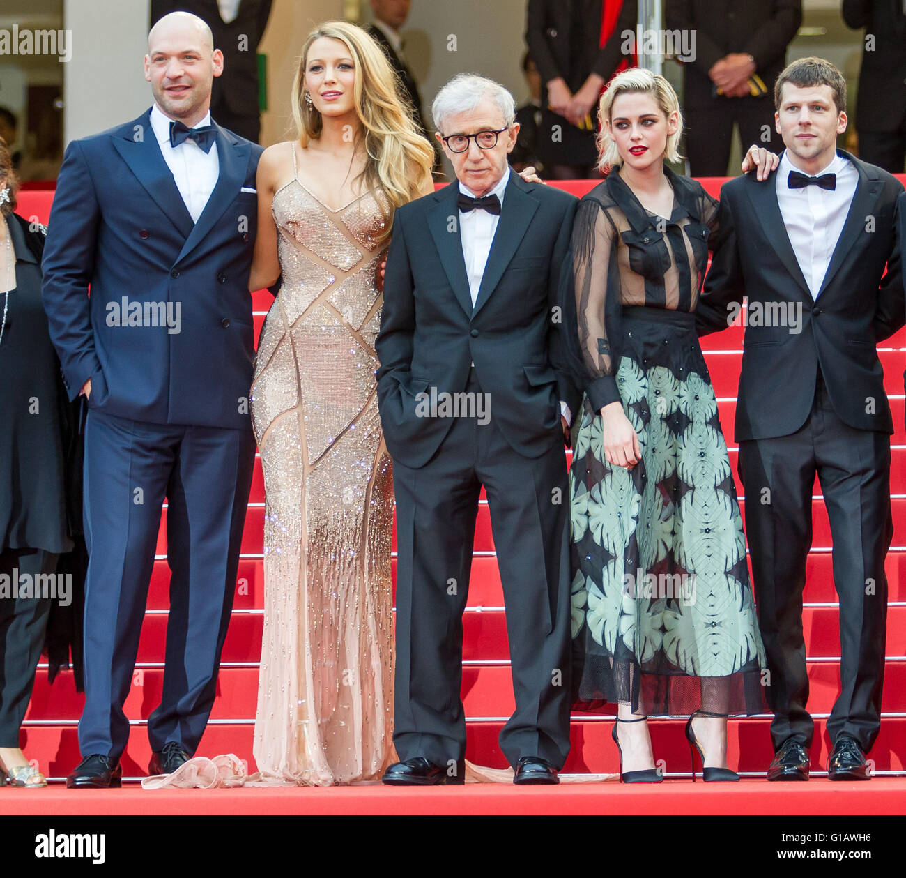 Cannes, France. 12th May, 2016. Corey Stoll, Jesse Eisenberg, Kristen ...
