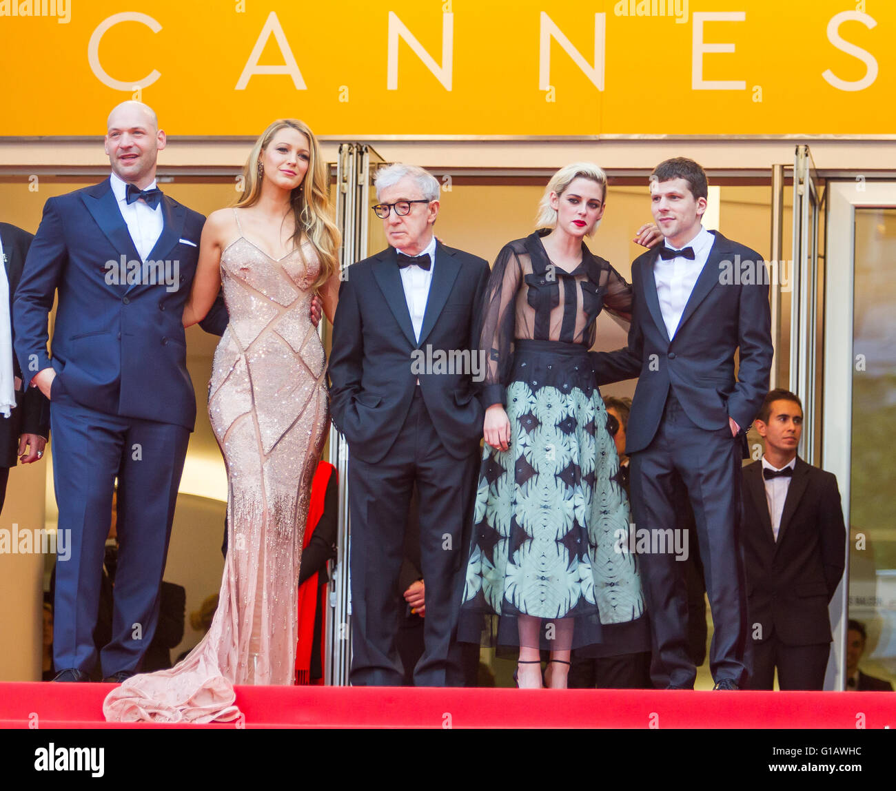 Cannes, France. 12th May, 2016. Corey Stoll, Jesse Eisenberg, Kristen ...
