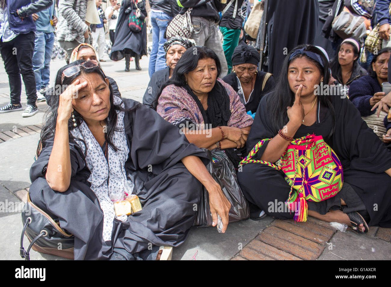 Bogota, Colombia. 11th May, 2016. About 140 Wayuu Indians gathered in ...