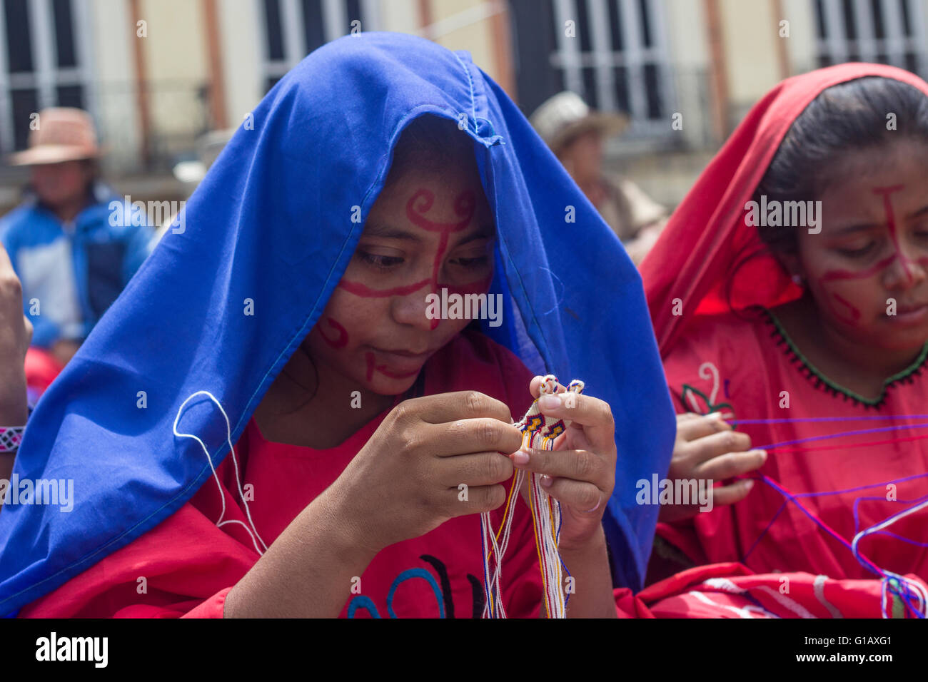 Bogota, Colombia. 11th May, 2016. About 140 Wayuu Indians gathered in ...