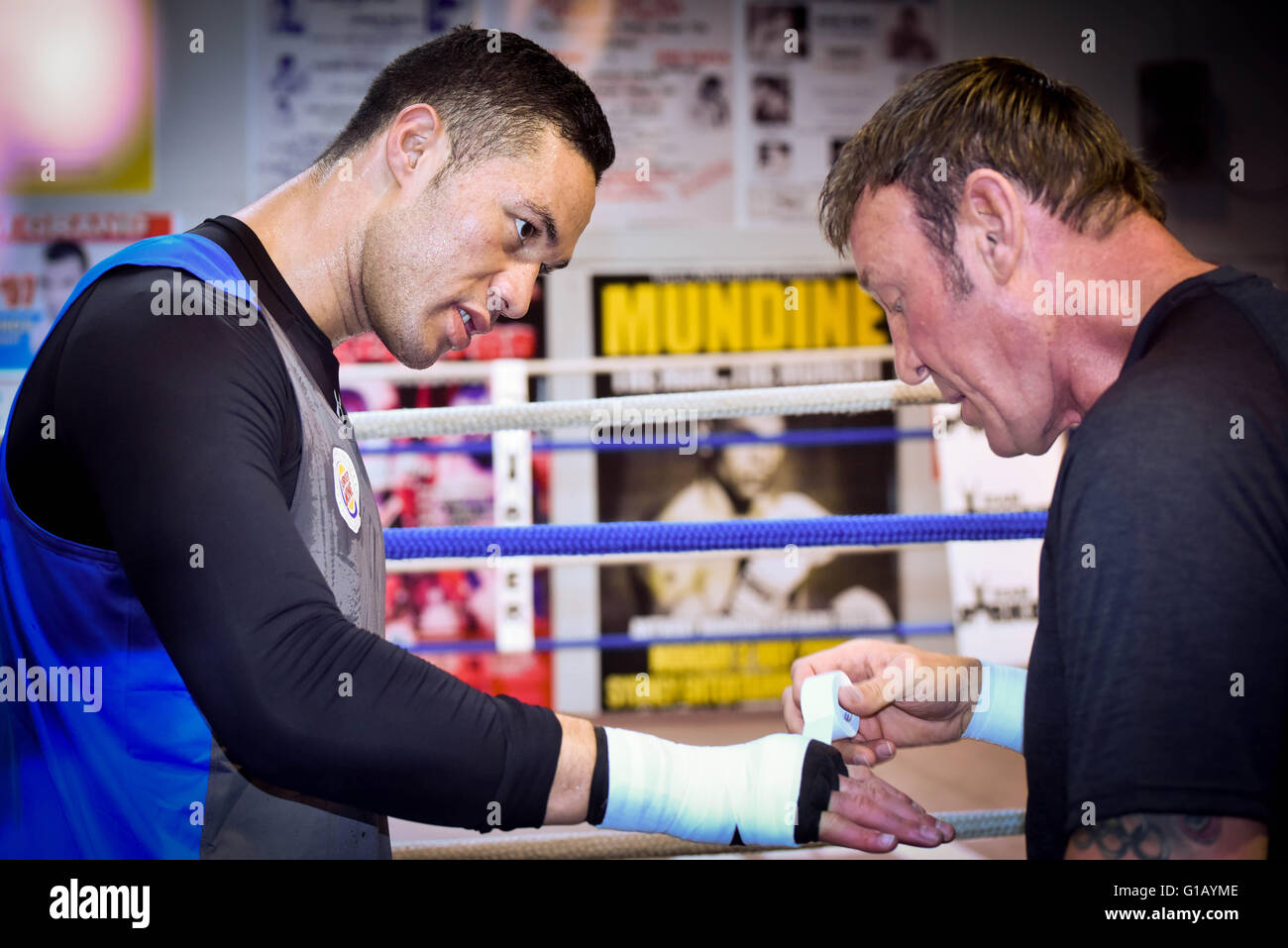 Auckland, New Zealand. 12th May, 2016. Joseph Parker is in training ...