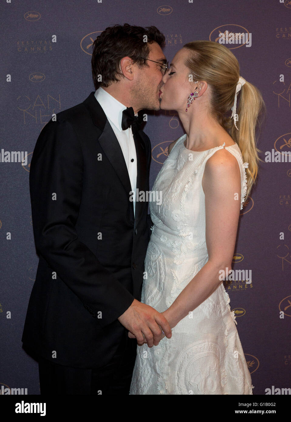 Cannes, France. 11th May, 2016. Jean-David Blanc and actress Melissa ...