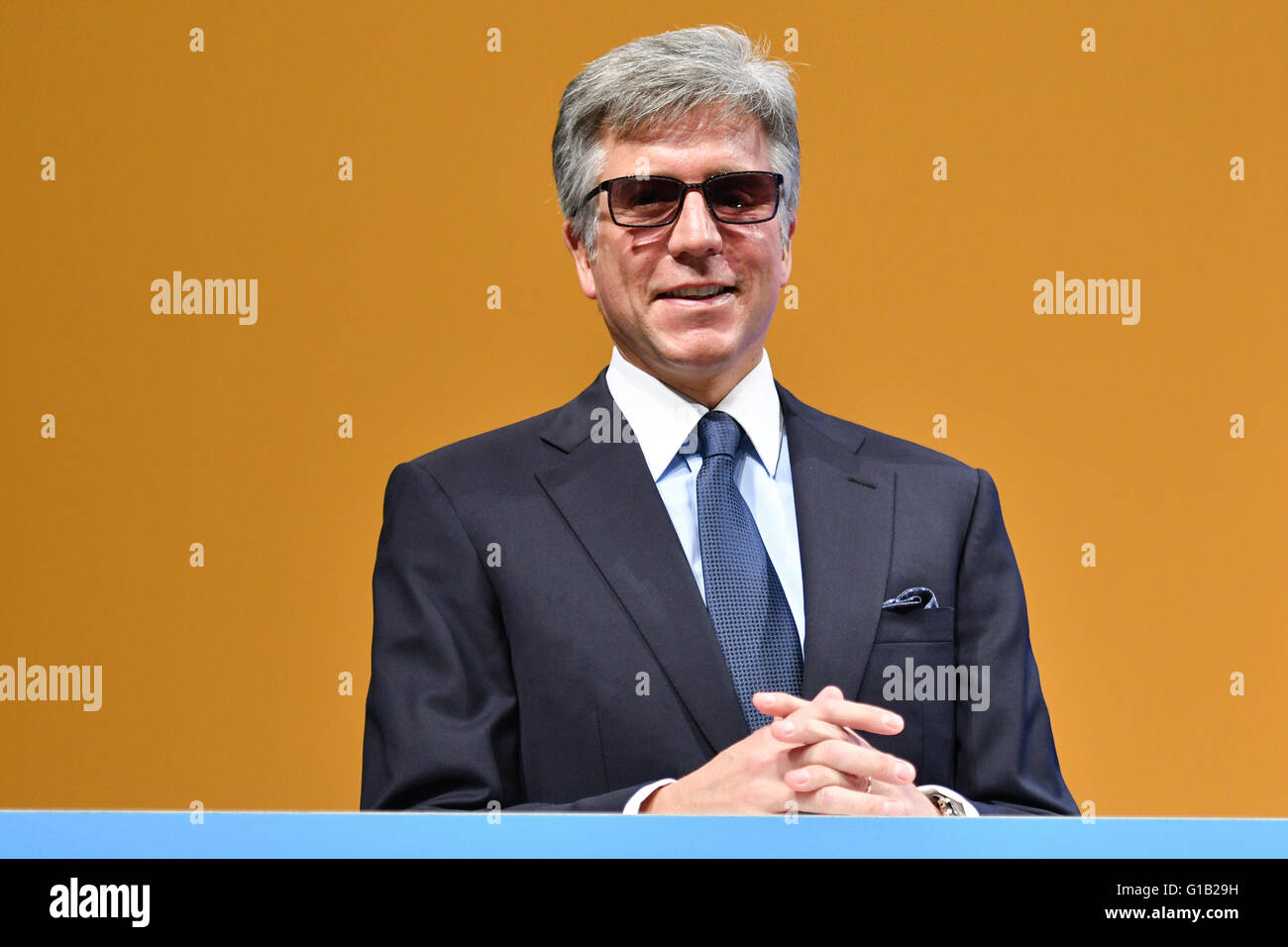 Walldorf, Germany. 12th May, 2016. SAP CEO Bill McDermott attends the ...