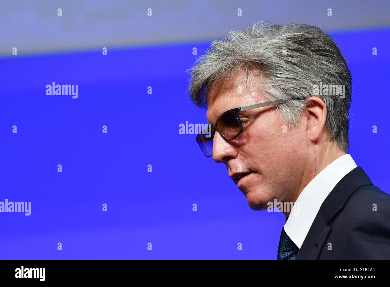 Walldorf, Germany. 12th May, 2016. SAP CEO Bill McDermott attends the ...