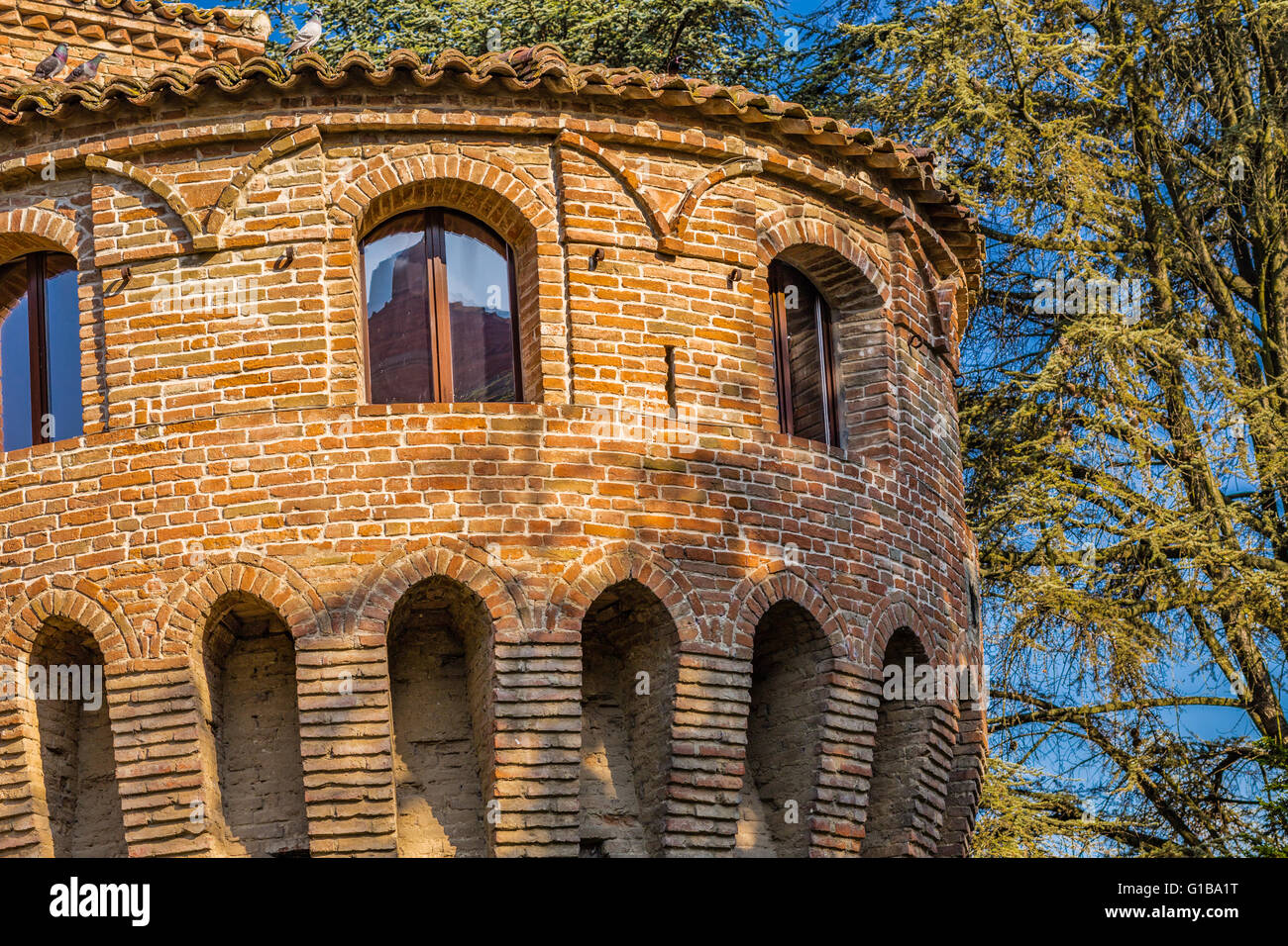 windows of tower of the medieval fortress Stock Photo - Alamy