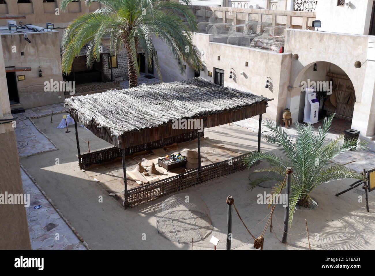 Courtyard of the Heritage House, Deira, Dubai, United Arab Emirates ...