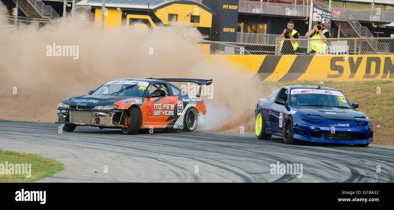 Sydney, Australia - 19th December 2015: Drift racers compete in the Hi ...