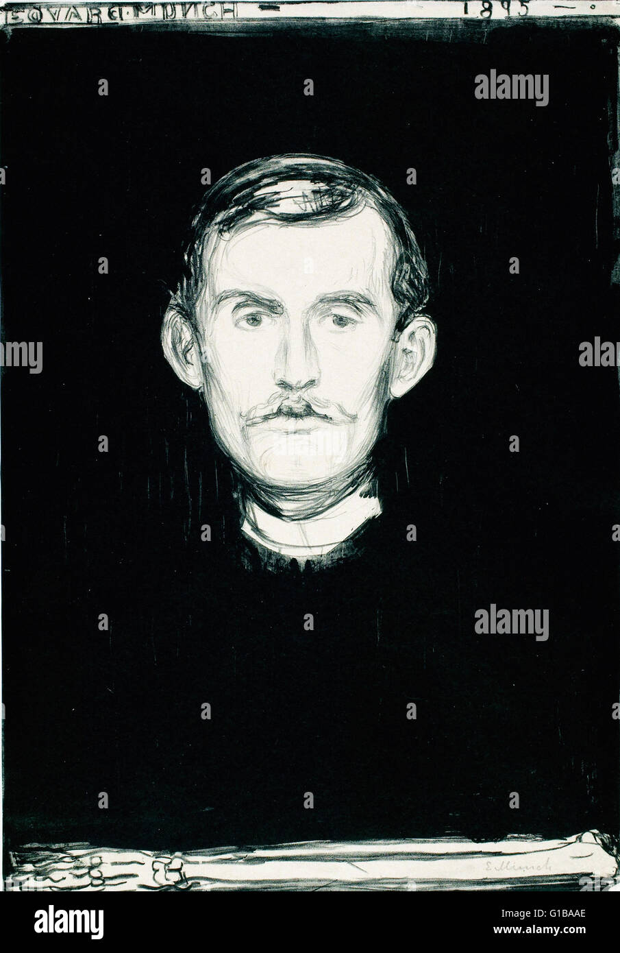 Edvard Munch - Self-Portrait (1895) - The Munch Museum, Oslo Stock ...
