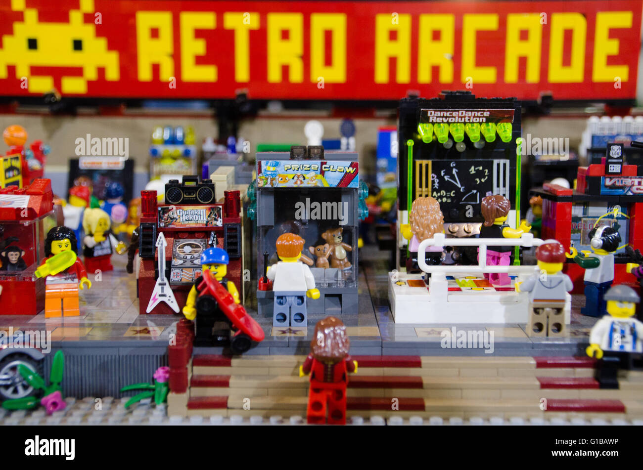 Sydney, Australia - 2nd October 2015: The Sydney Brick Show displayed ...