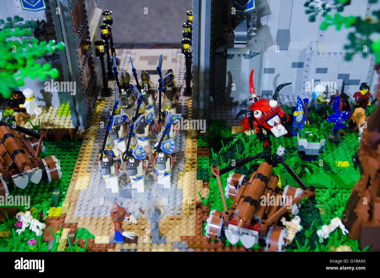 Sydney, Australia - 2nd October 2015: The Sydney Brick Show displayed ...