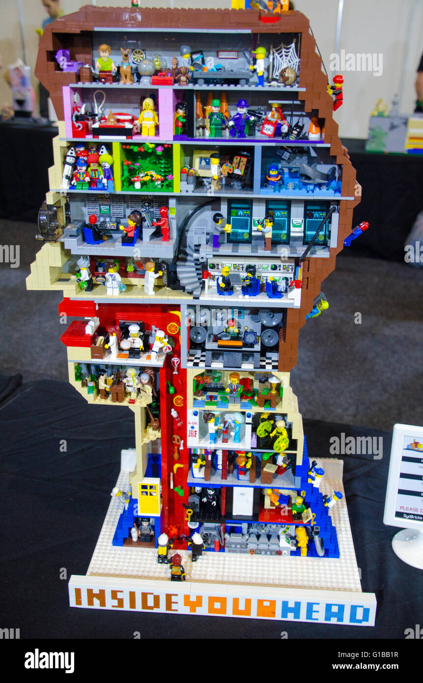 Sydney, Australia - 2nd October 2015: The Sydney Brick Show displayed ...