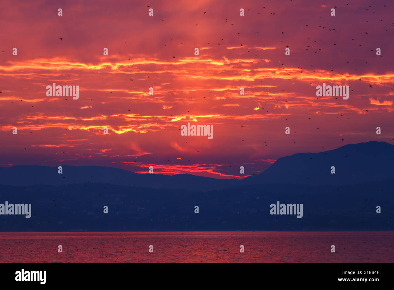 Italy at sunset from the water hi-res stock photography and images - Alamy