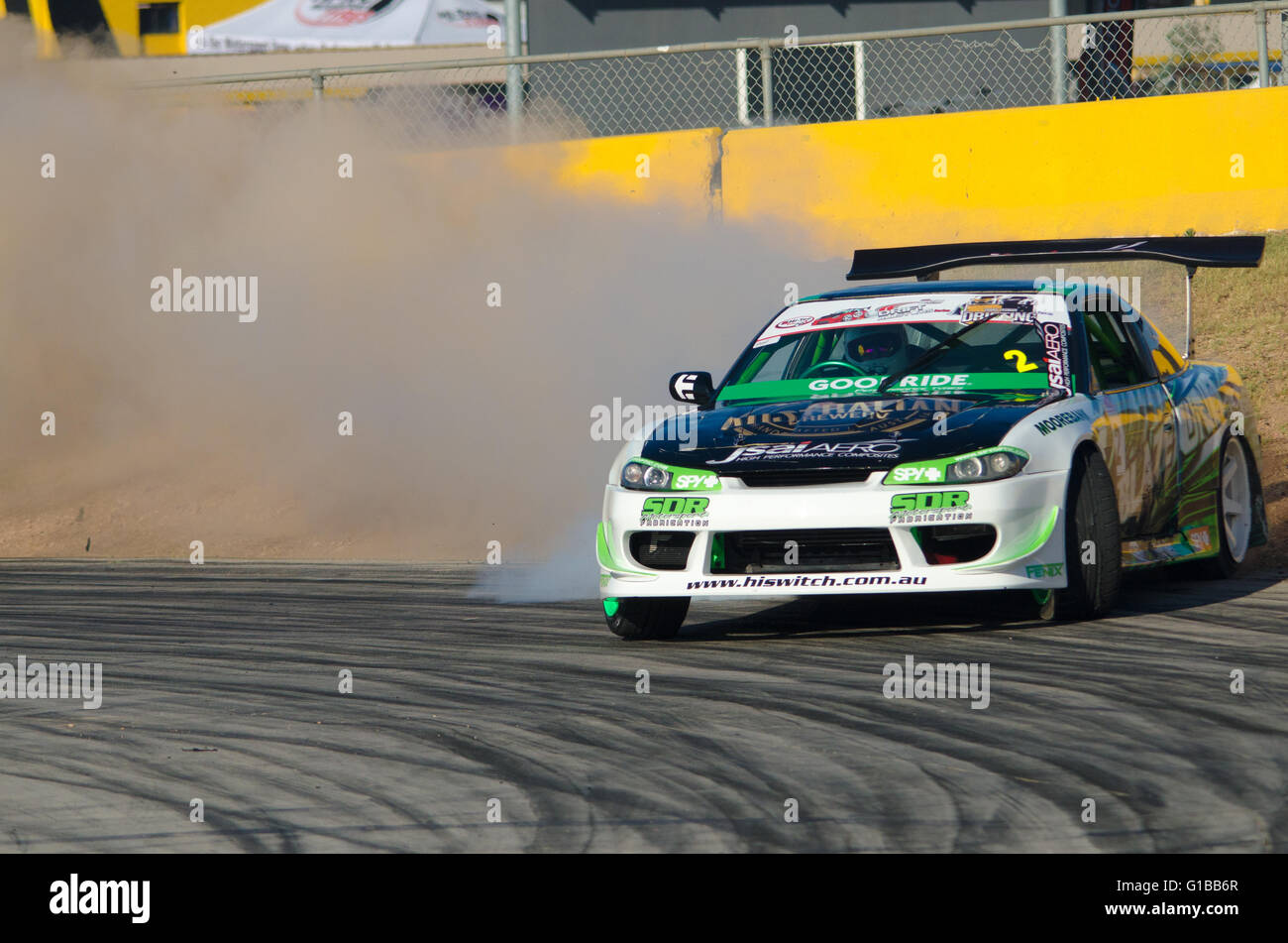 Sydney, Australia - 19th December 2015: Drift racers compete in the Hi ...